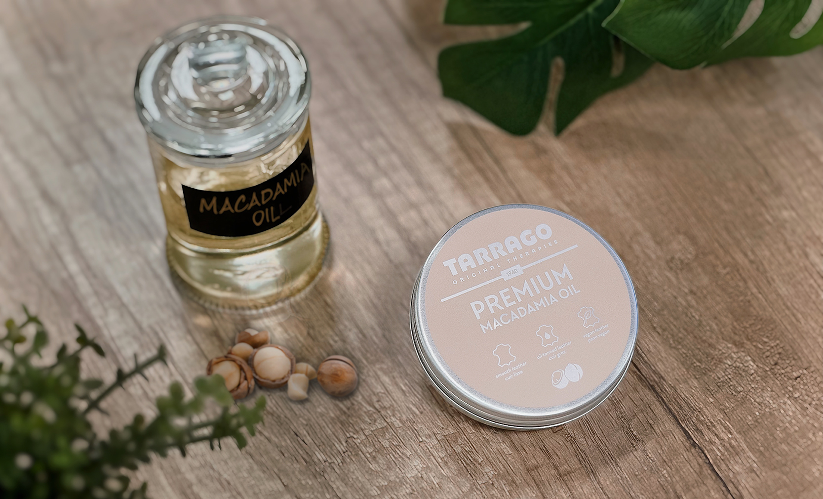 New vegan grease for leather care: Premium Macadamia Oil - Tarrago